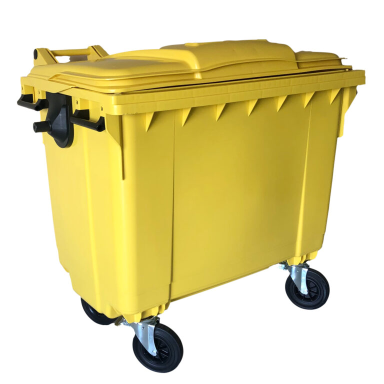 Refuse bin 660L yellow - CityRamp OÜ